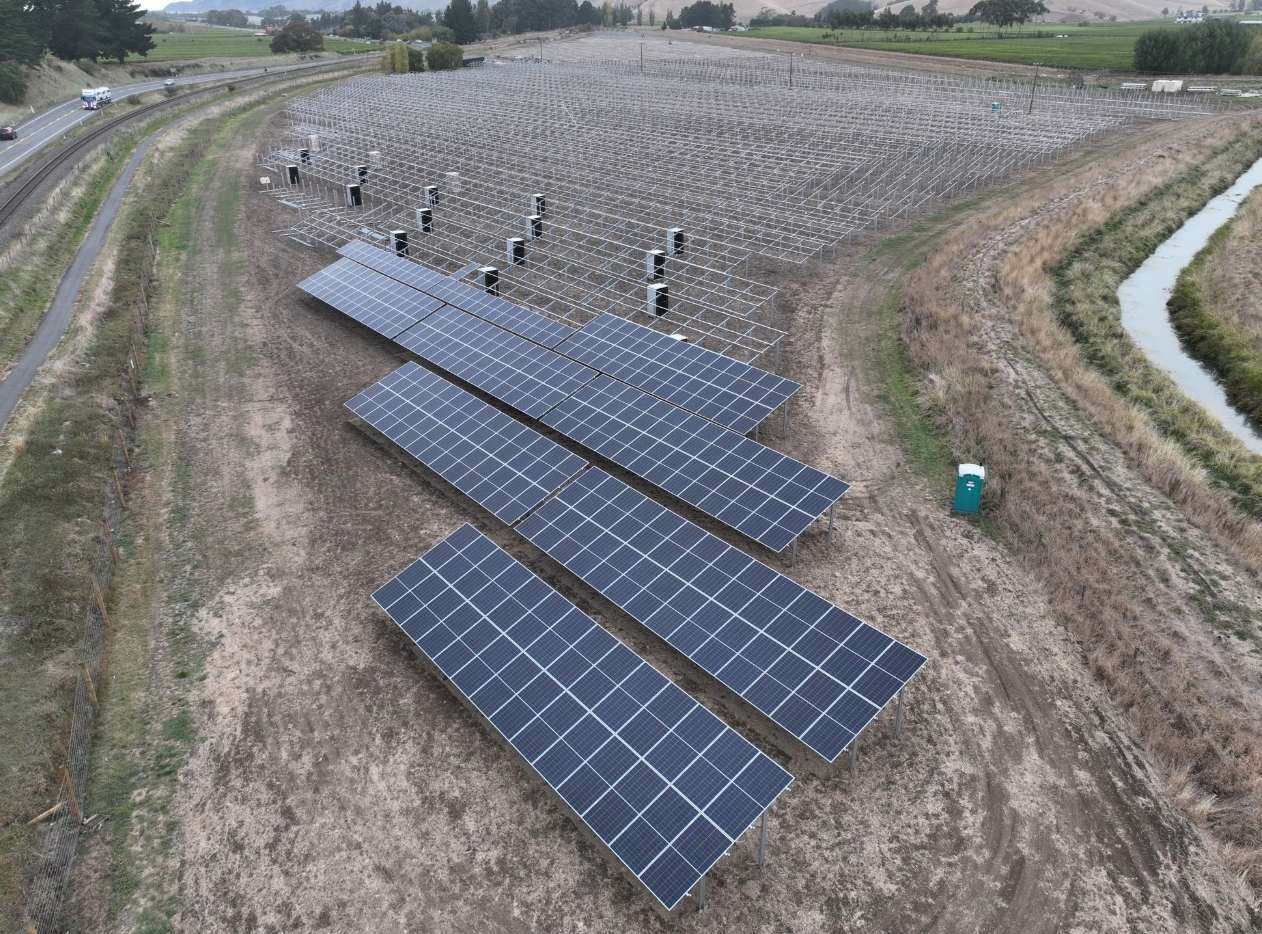 4 April : First Row of Solar Panels - Powered by the sun